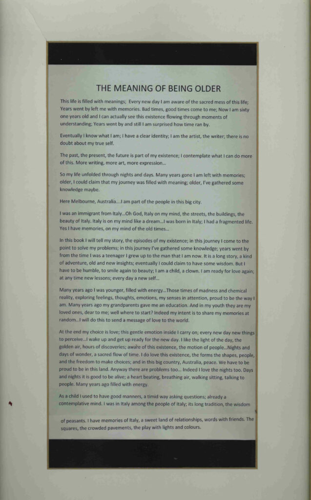 The Meaning of Being Older By Stefano Conti | Arts Access Victoria